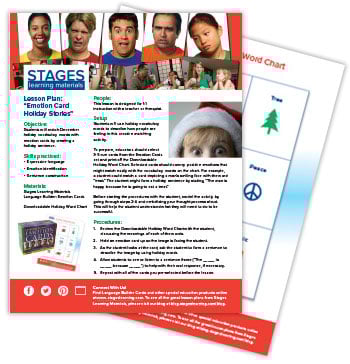 Emotion Card Holiday Stories Lesson Plan