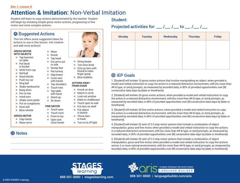 ARIS Curriculum Sample Lessons & Materials