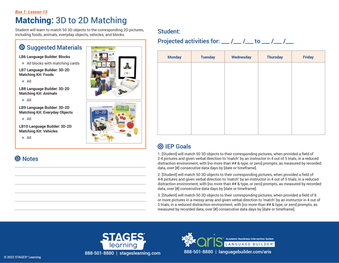 ARIS Curriculum Sample Lessons & Materials