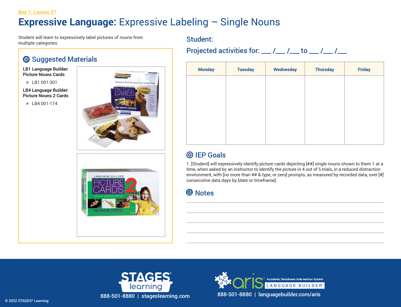 ARIS Curriculum Sample Lessons & Materials